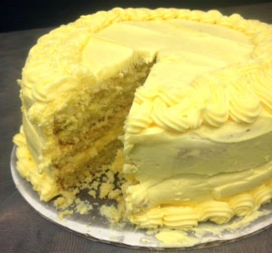 Sunshine Lemon Yellow Velvet Cake - Nine Recipes