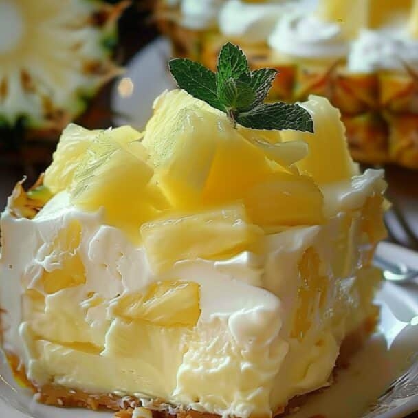 Irresistible No-Bake Pineapple Cream Dessert – Nine Recipes