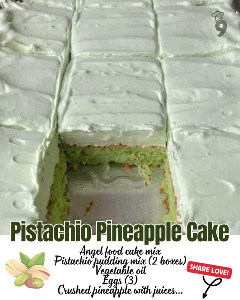 Easy Pistachio Pineapple Cake - Easy Family Recipes