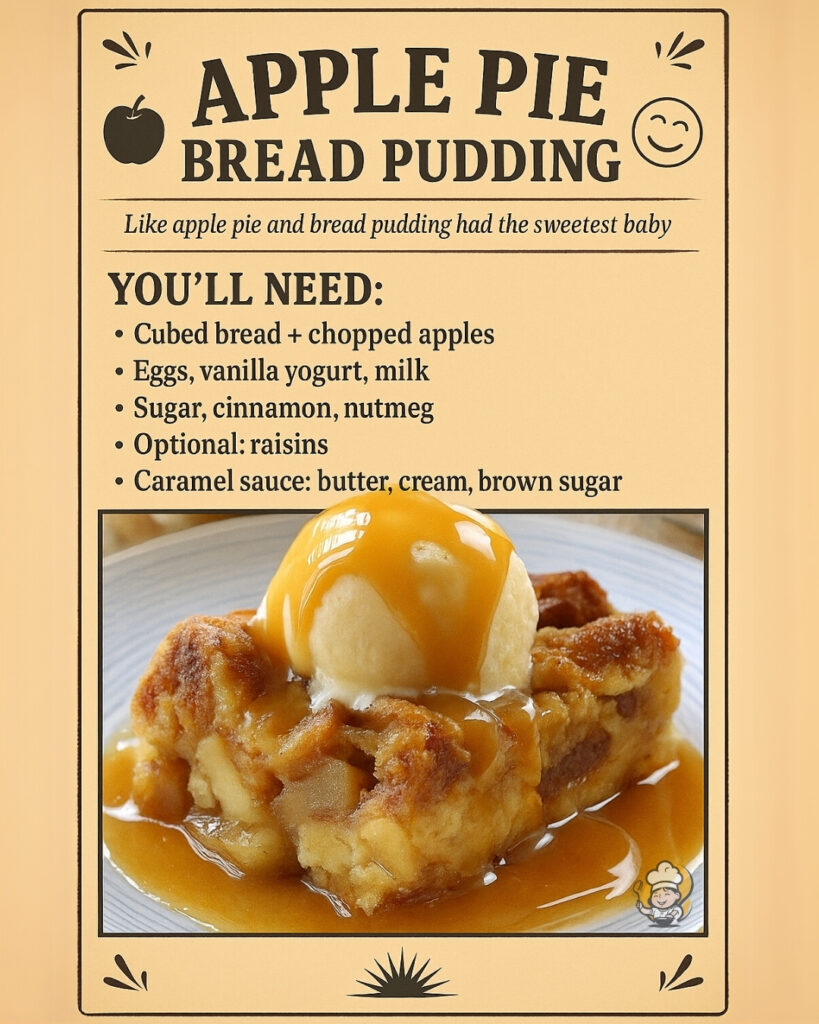 APPLE PIE BREAD PUDDING - Nine Recipes