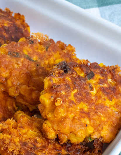 Cheesy Corn Fritters Recipe - Nine Recipes