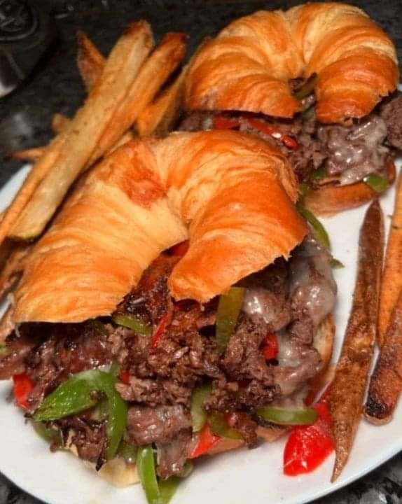 Steak and Cheese Croissants Recipe - Nine Recipes