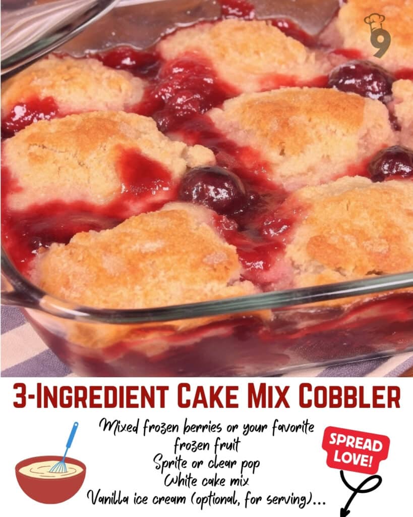 Irresistible 3-Ingredient Cake Mix Cobbler Recipe - Easy Family Recipes