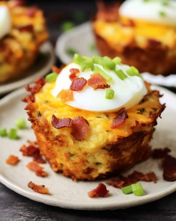 Loaded Bacon and Egg Hash Brown Muffins - Nine Recipes