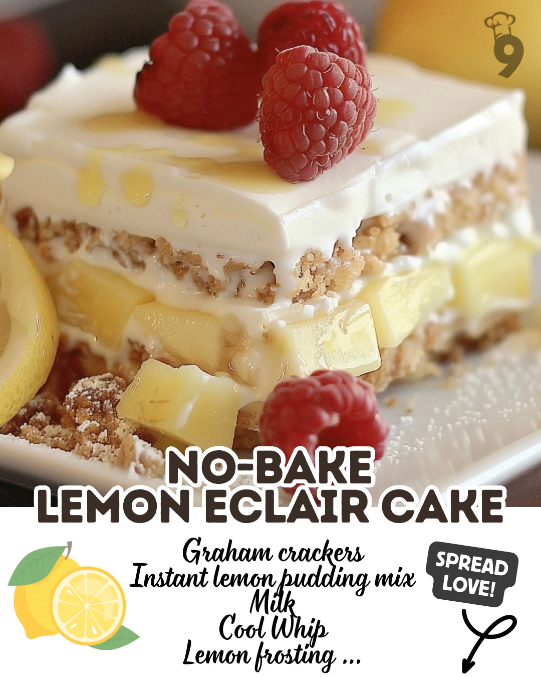 No-Bake Lemon Eclair Cake - Easy Family Recipes