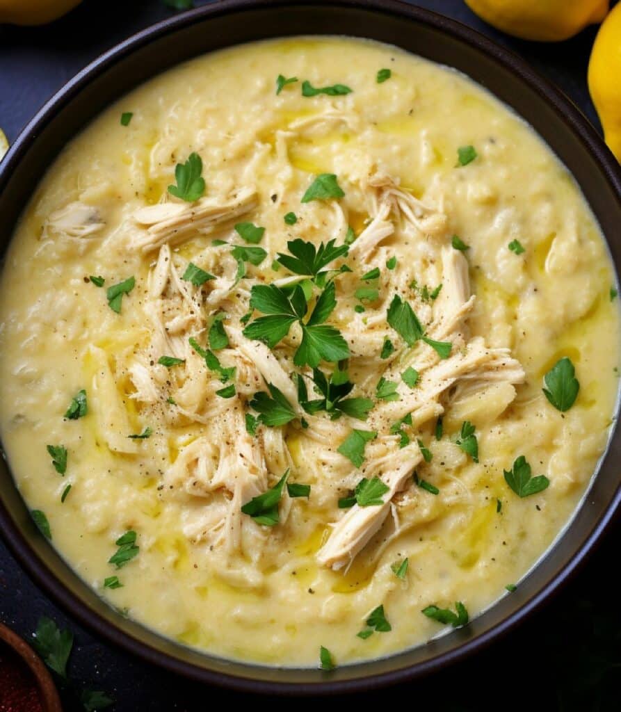 Slow Cooker Lemon Chicken & Rice Soup - Nine Recipes