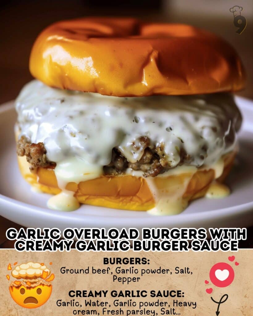 Garlic Overload Burgers with Creamy Garlic Burger Sauce - Easy Family ...