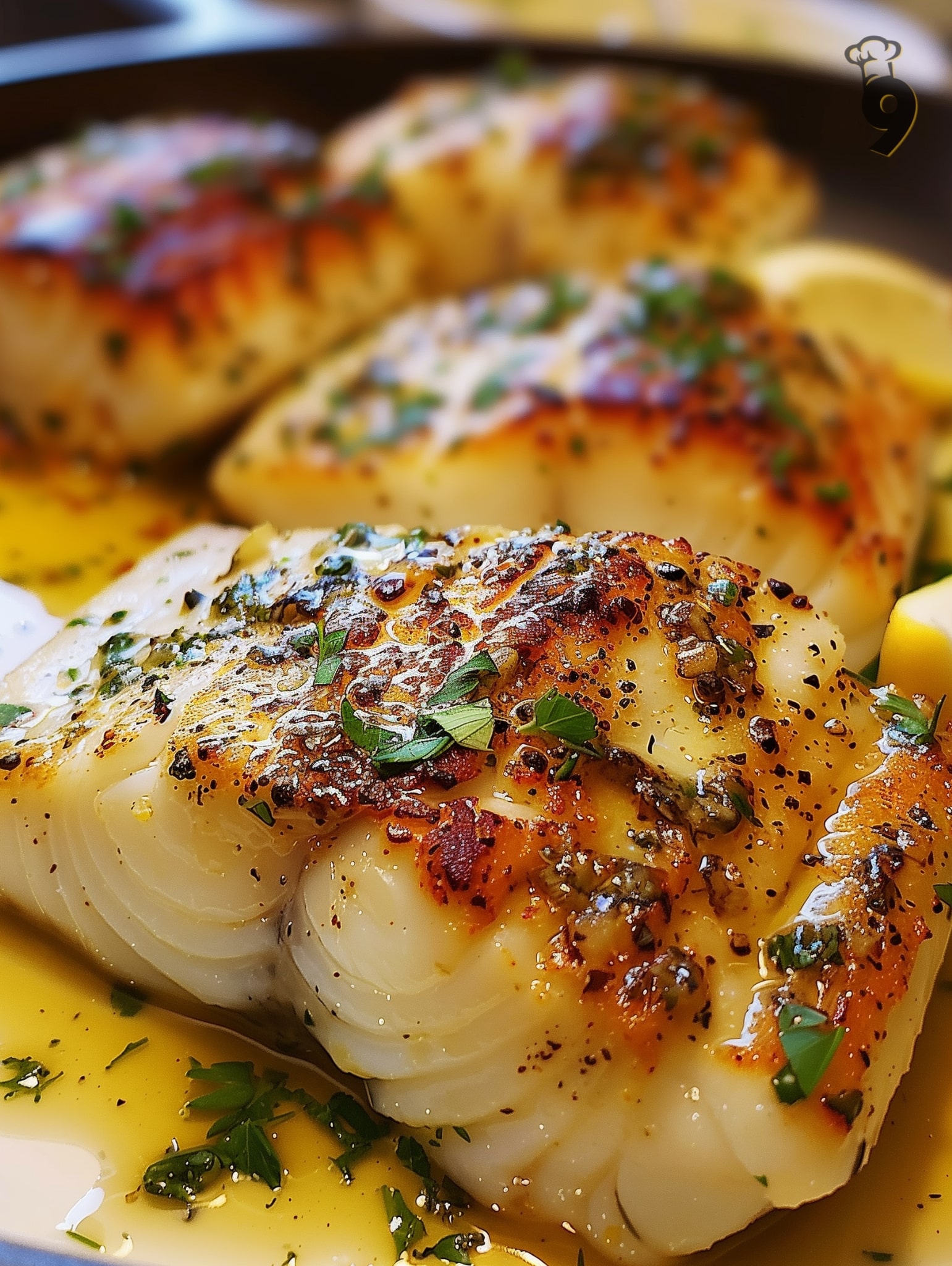 Golden Seared Cod with Herb Butter Sauce - Easy Family Recipes
