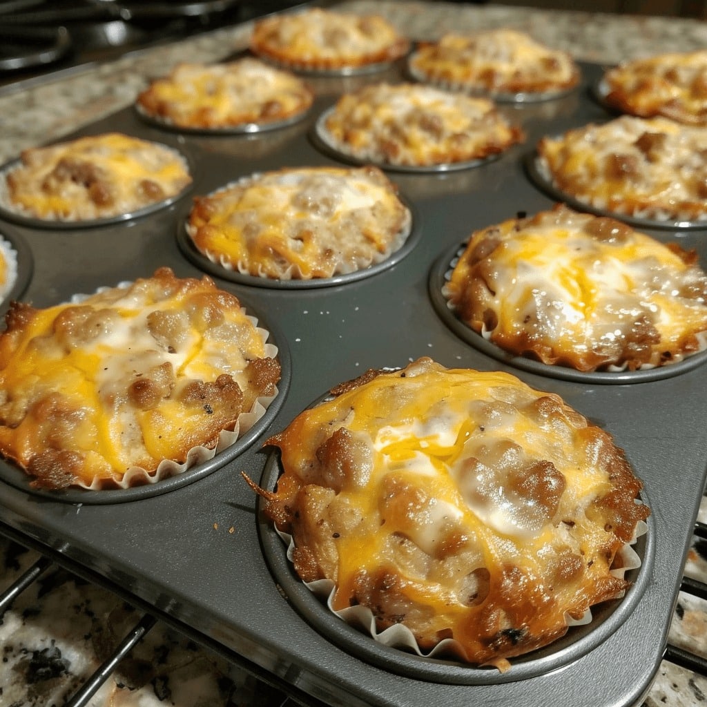 Easy 4-Ingredient Sausage Muffins Recipe - Nine Recipes