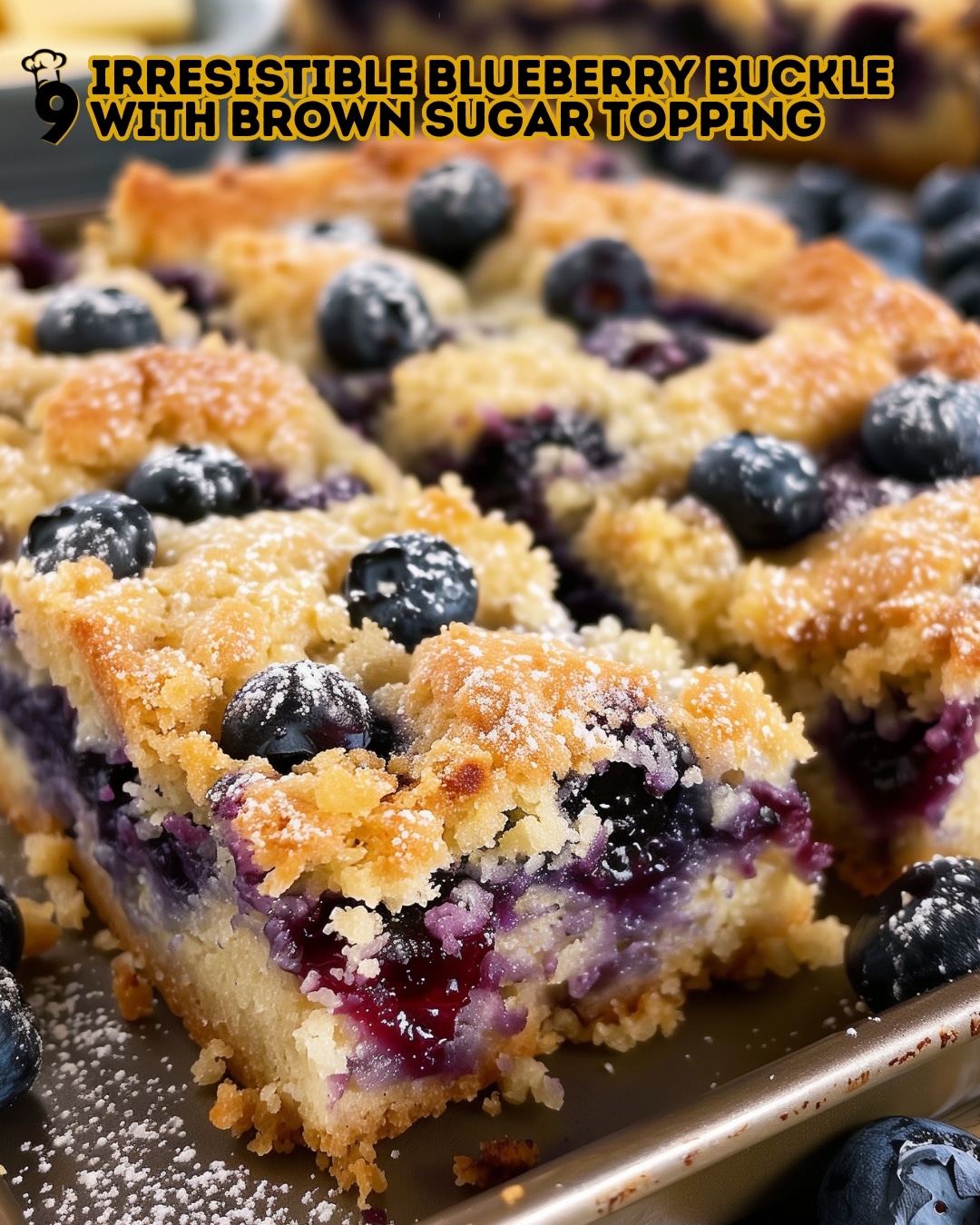 Blueberry Buckle with Brown Sugar Topping - Nine Recipes
