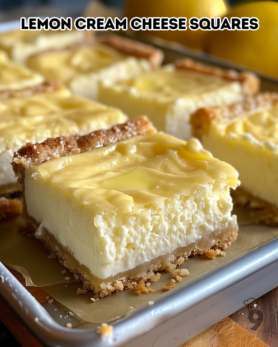 Lemon Cream Cheese Squares - Nine Recipes