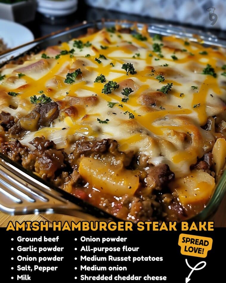 Amish Hamburger Steak Bake - Easy Family Recipes