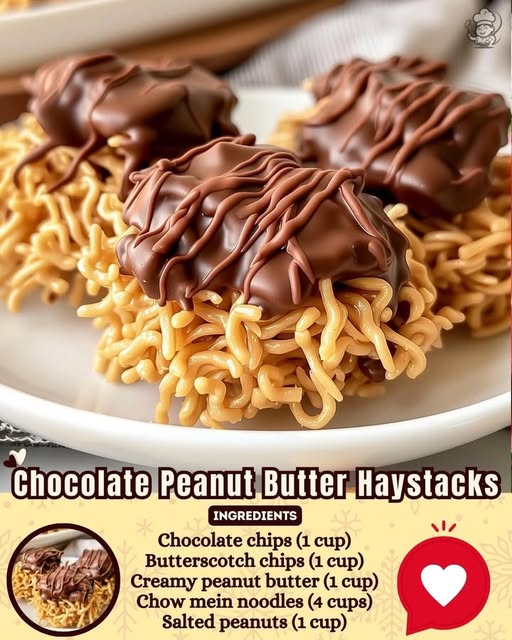 Chocolate Peanut Butter Haystacks - Nine Recipes