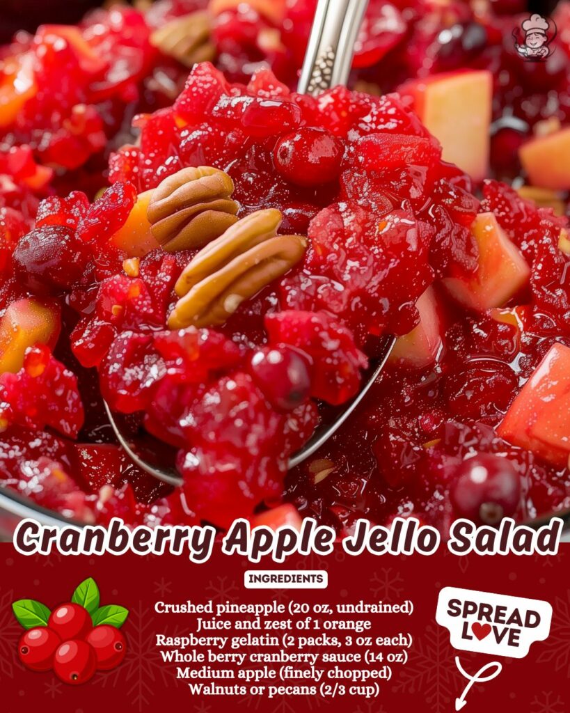 Cranberry Apple Jello Salad - Easy Family Recipes