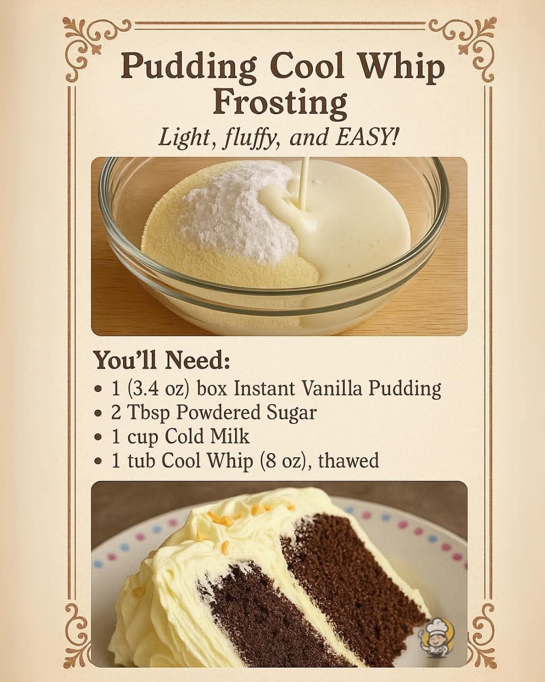 Pudding Cool Whip Frosting - Nine Recipes