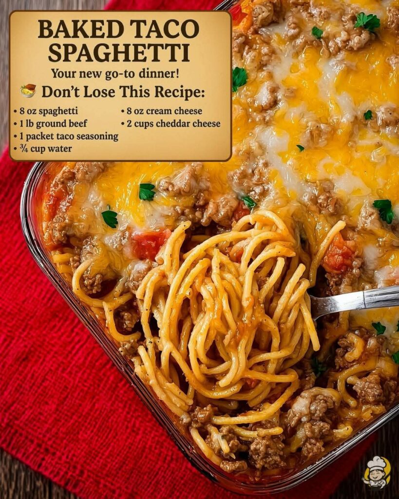 Baked Taco Spaghetti Recipe - Easy Family Recipes