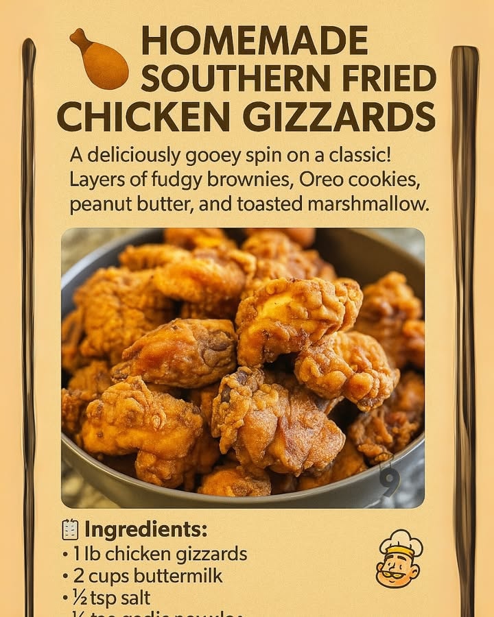 Homemade Southern Fried Chicken Gizzards - Easy Family Recipes
