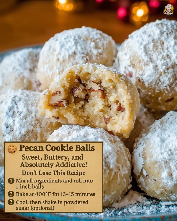 Mexican Wedding Cookies (Pecan Cookie Balls) - Easy Family Recipes
